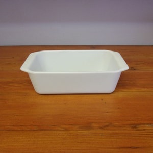 Vintage Pyrex White Glass Loaf Pan - Etsy