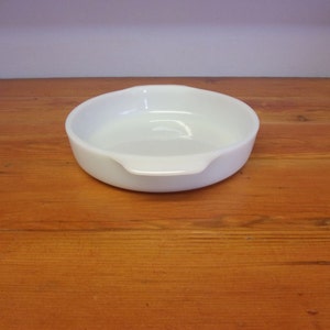 Vintage Anchor Hocking White Glass Cake Pan With Tab Handles 9 IN - Etsy