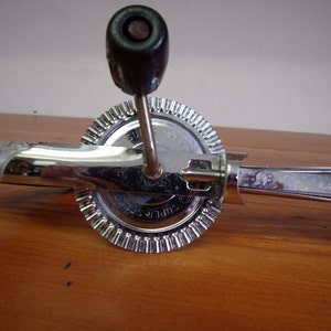 Vintage Ekco Super Speed Egg Beater With Black Wood Handle Shabby Chic ...
