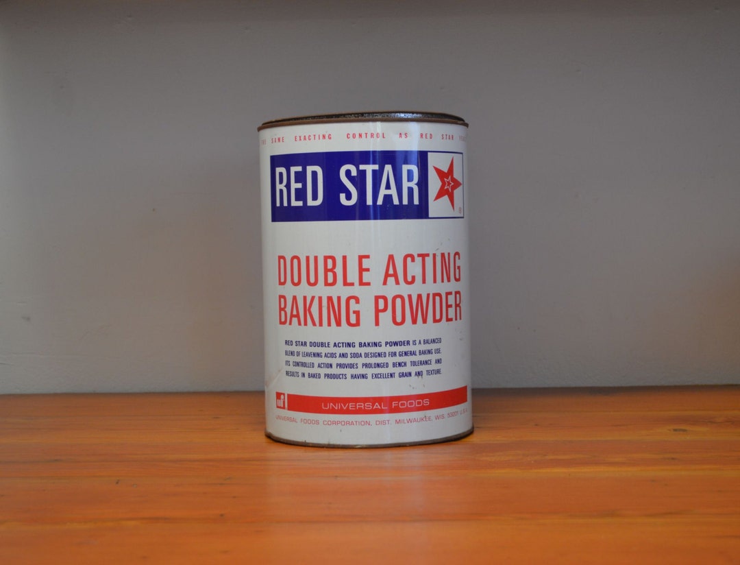Vintage Red Star Baking Powder Tin Ten Pounds Large Tin Container - Etsy