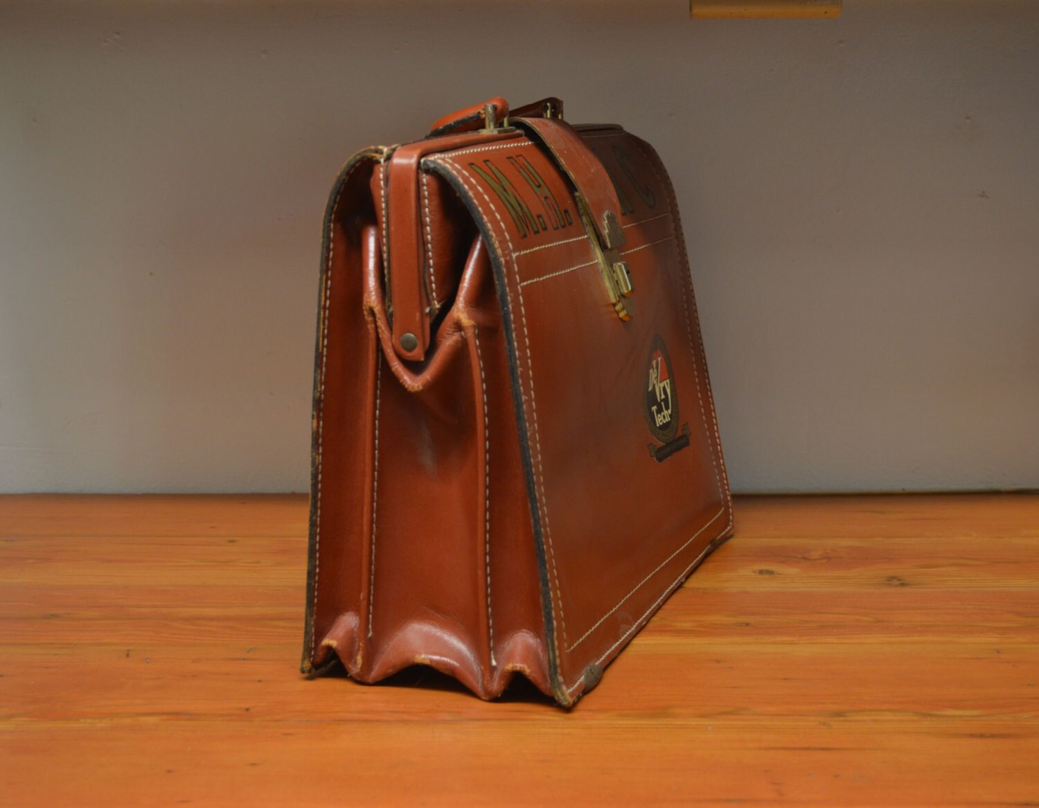 Vintage Bosca Built Leather Briefcase Hugo Bosca De Vry Tech Leather ...