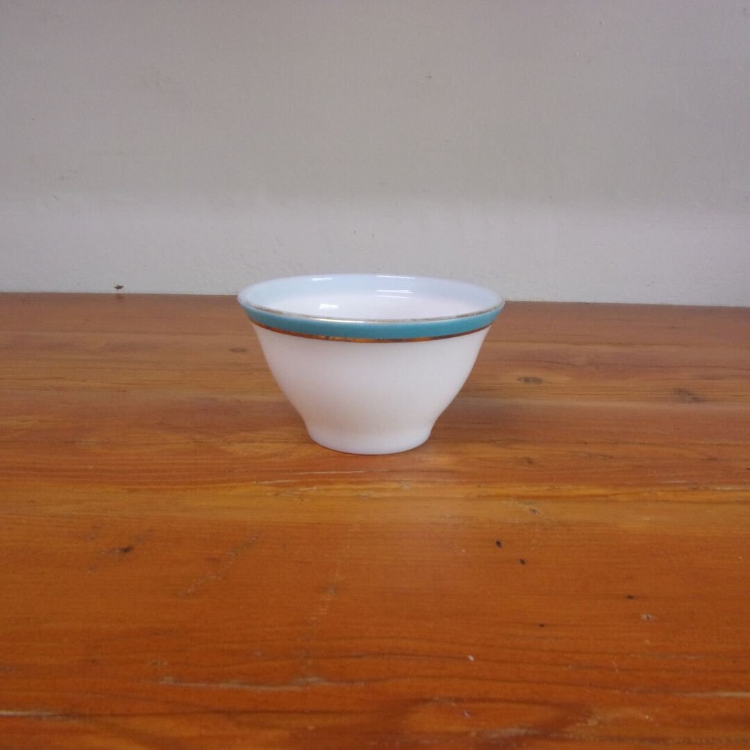 Vintage Pyrex Blue Band Sugar Bowl - Etsy
