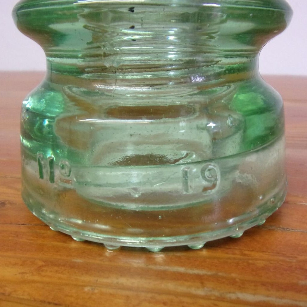 Rare Vintage Mclaughlin Green Glass Insulator No 19 - Etsy