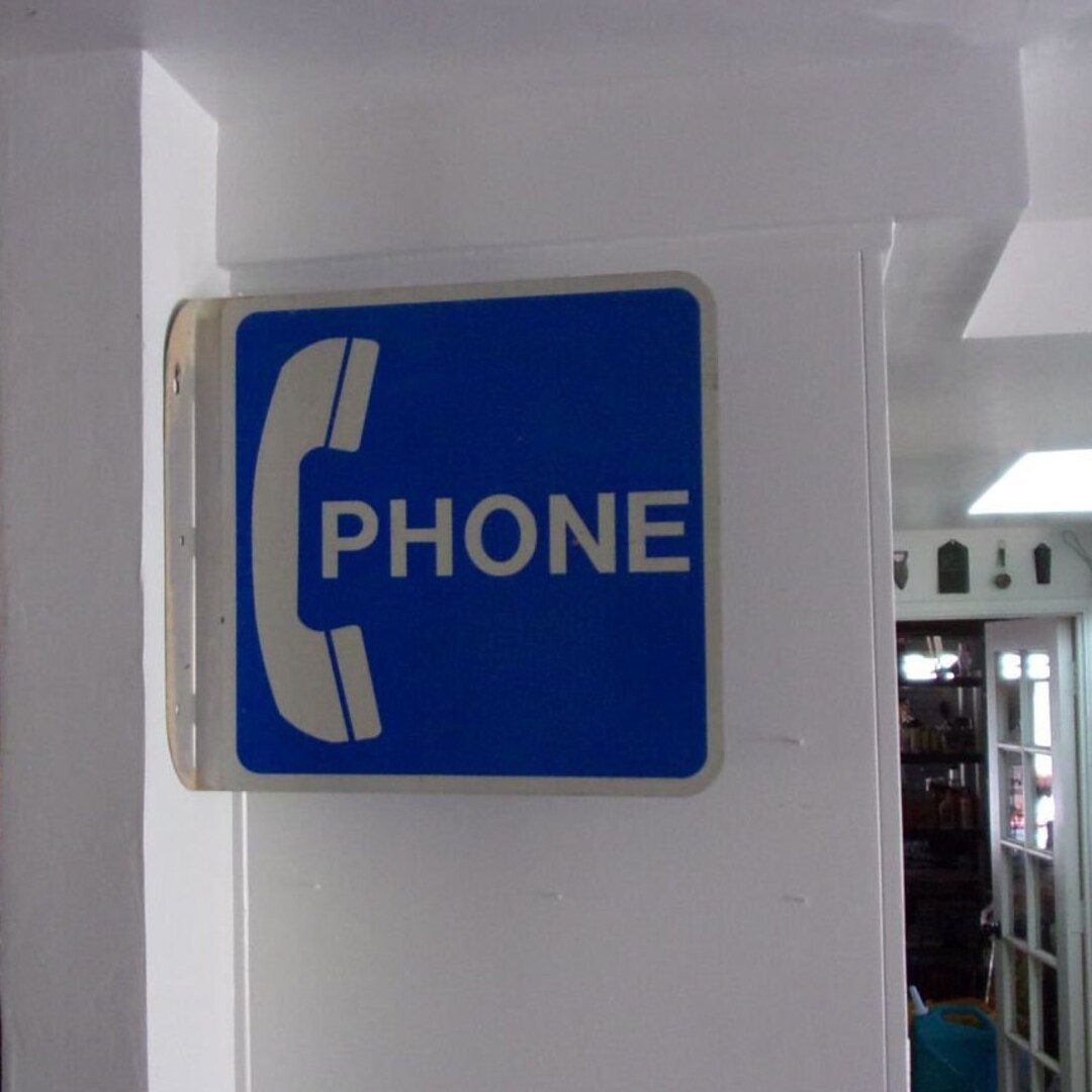 Vintage Double Sided Phone Telephone Sign - Etsy