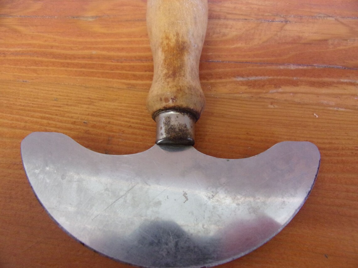 Vintage Stainless Steel Rocking Chopper Rounded Handle - Etsy