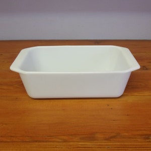 Vintage Pyrex White Glass Loaf Pan - Etsy
