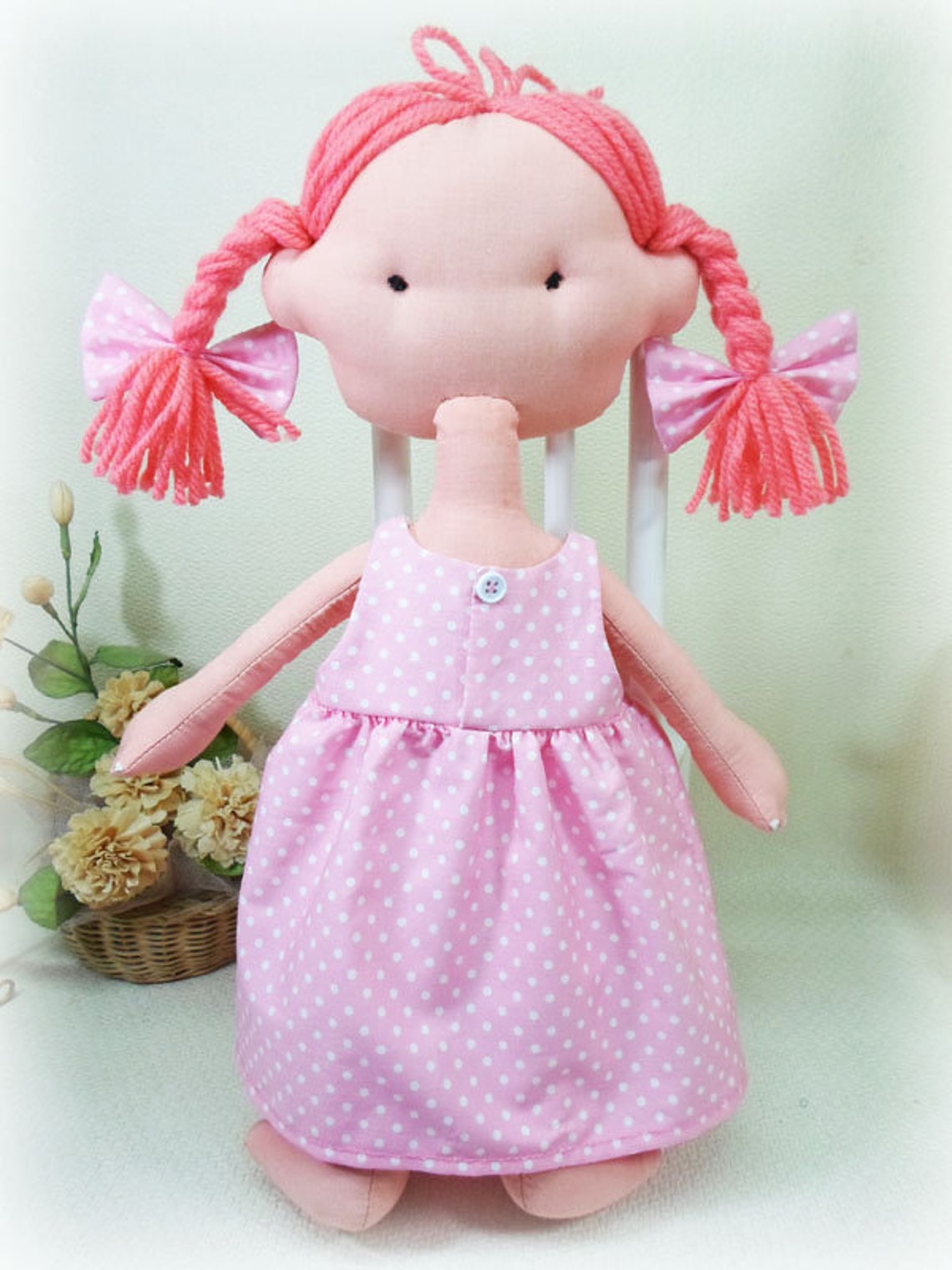 13.5" Pigtails Annie Cloth Rag Doll Pattern,primitive Doll Pattern ...