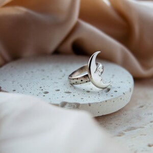 Nocturne Ring - Handmade Vintage Style Man in Moon Ring, Whimsigoth, Witchy, Celestial Jewelry ...