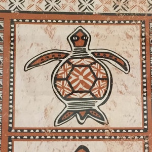 Traditional Tapa Turtle and Hibiscus Giclee Print - Etsy