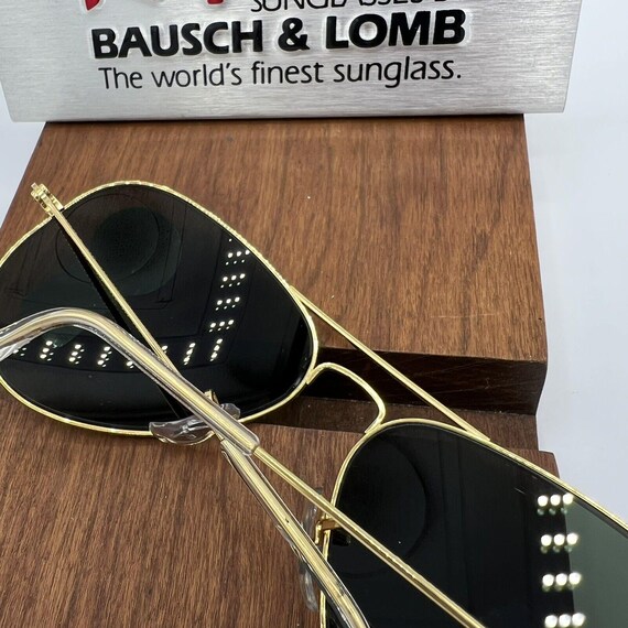 Vintage BL Ray Ban Bausch & Lomb Gold Aviators G15 Gr… - Gem