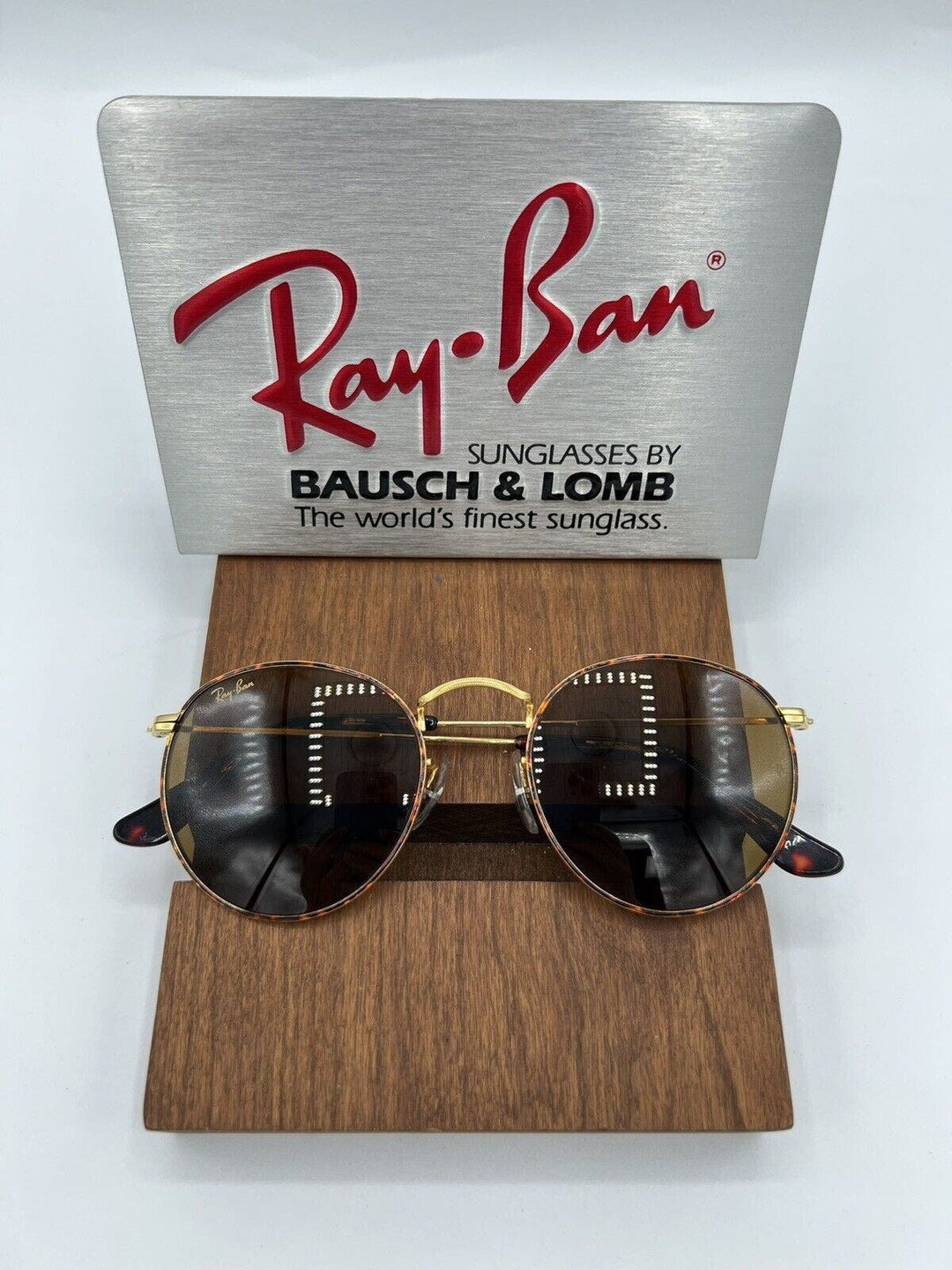 Vintage BL Ray Ban Bausch & Lomb B15 Brown Round Tortuga W2185 NOS - Etsy