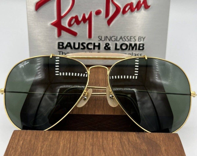 1980's 62MM Vintage B&L Ray Ban L2112 GEP G15 Outdoorsman II Aviator ...