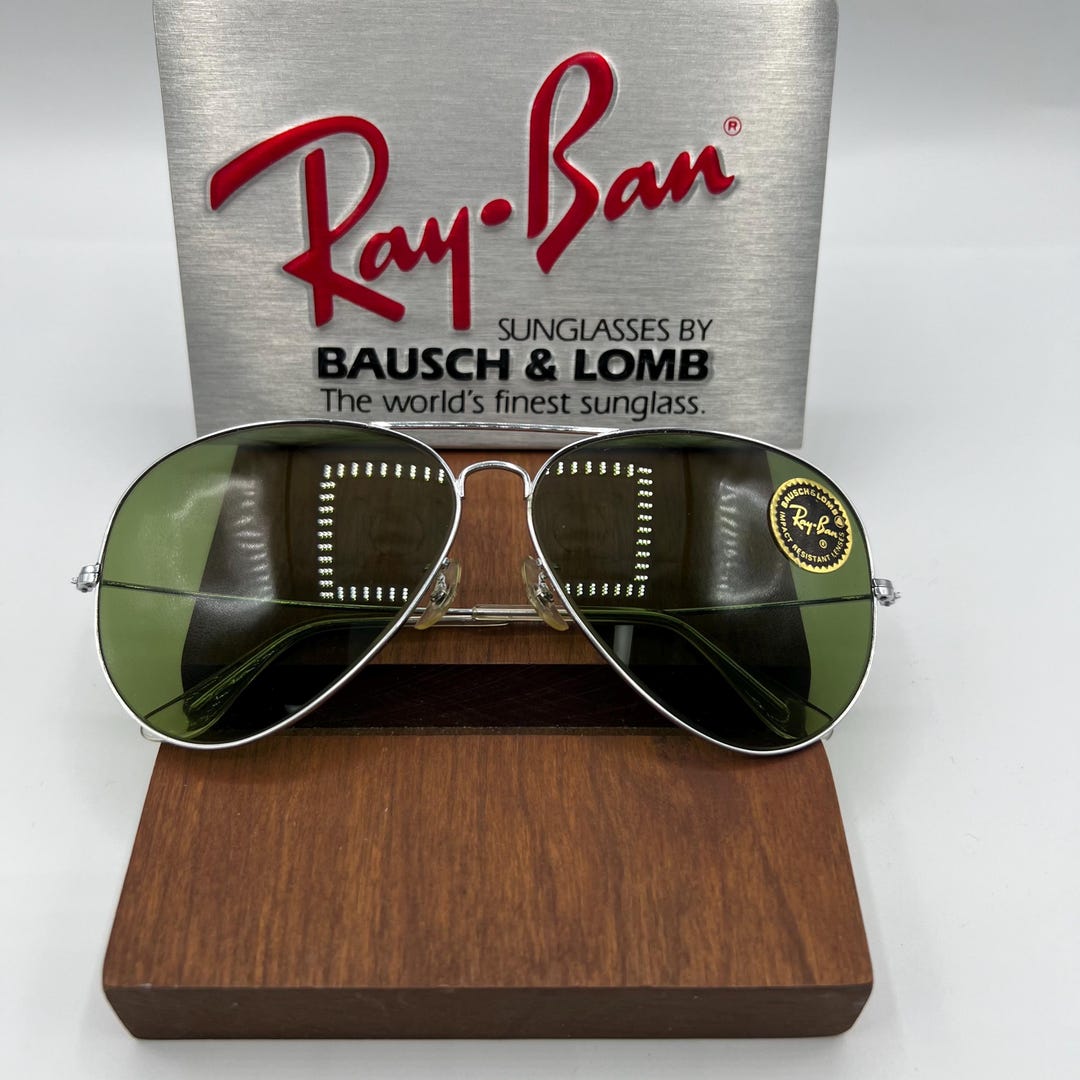 Vintage Ray Ban B&L Silver Chrome B15 Green 62mm NOS USA - Etsy
