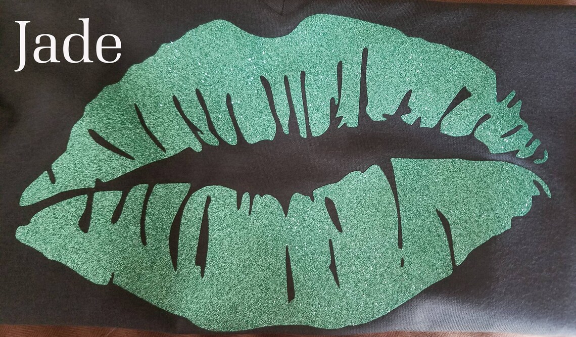 Vneck Glitter Lips - Etsy