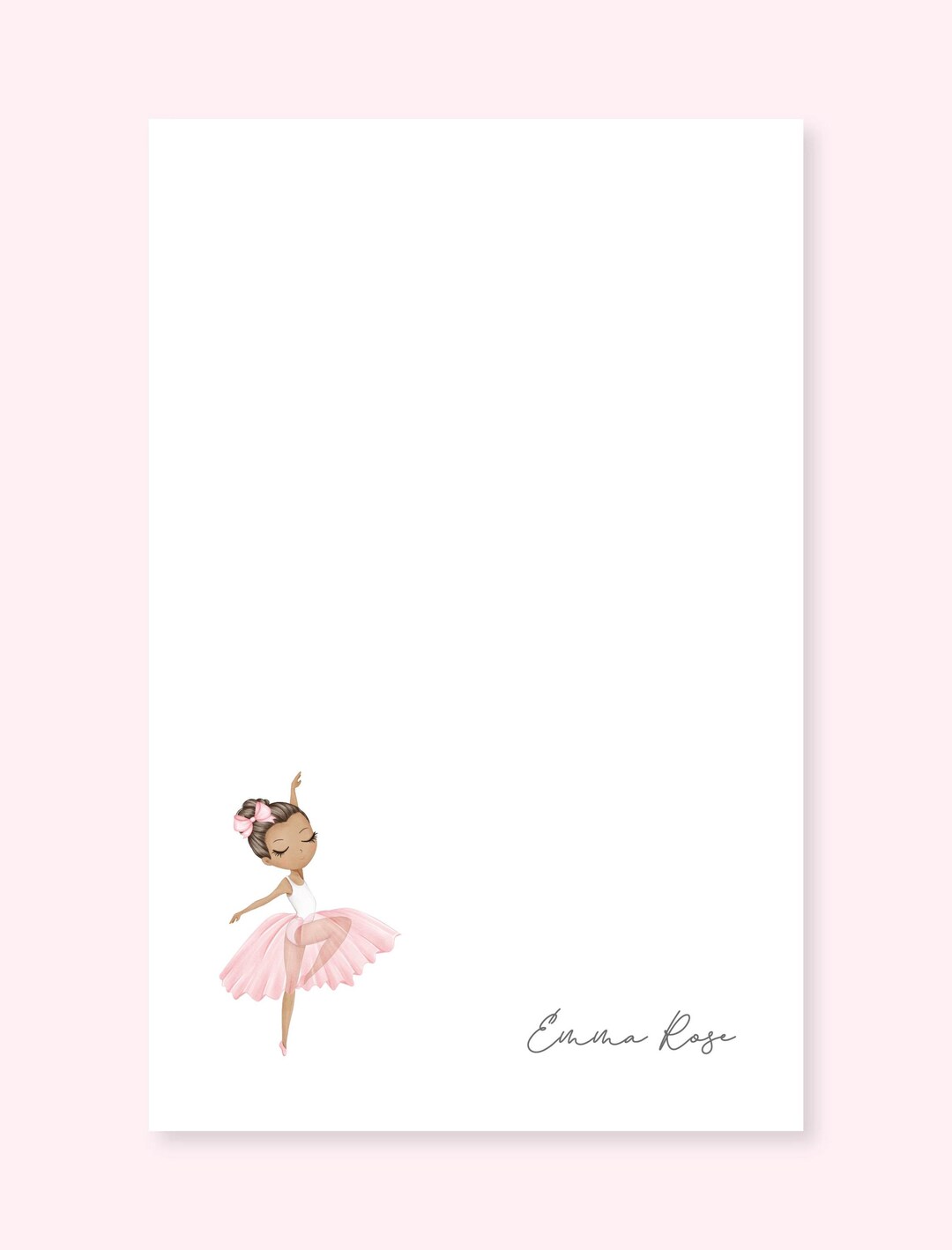Personalized Ballerina Notepad | Girl Ballet Notepad | Children's ...