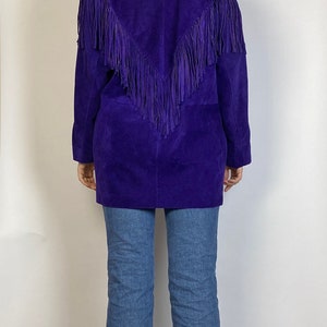 Vtg 80s REAL SUEDE PURPLE Fringe Jacket! Medium to Large - Etsy