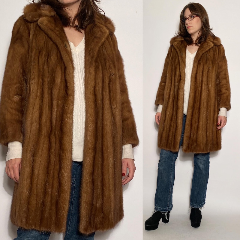 Midi Mink Fur Coat - Etsy