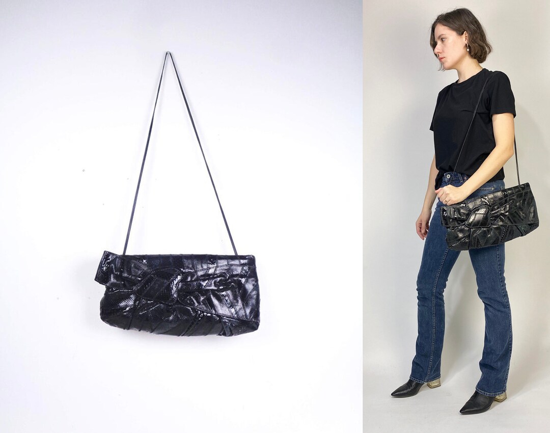 Vtg 80s AVANT GARDE Long SNAKE Bag! - Etsy