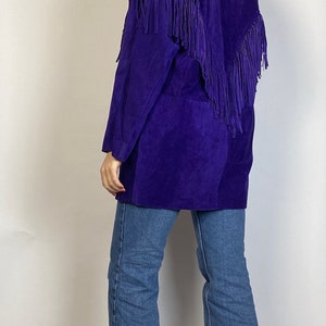 Vtg 80s REAL SUEDE PURPLE Fringe Jacket! Medium to Large - Etsy