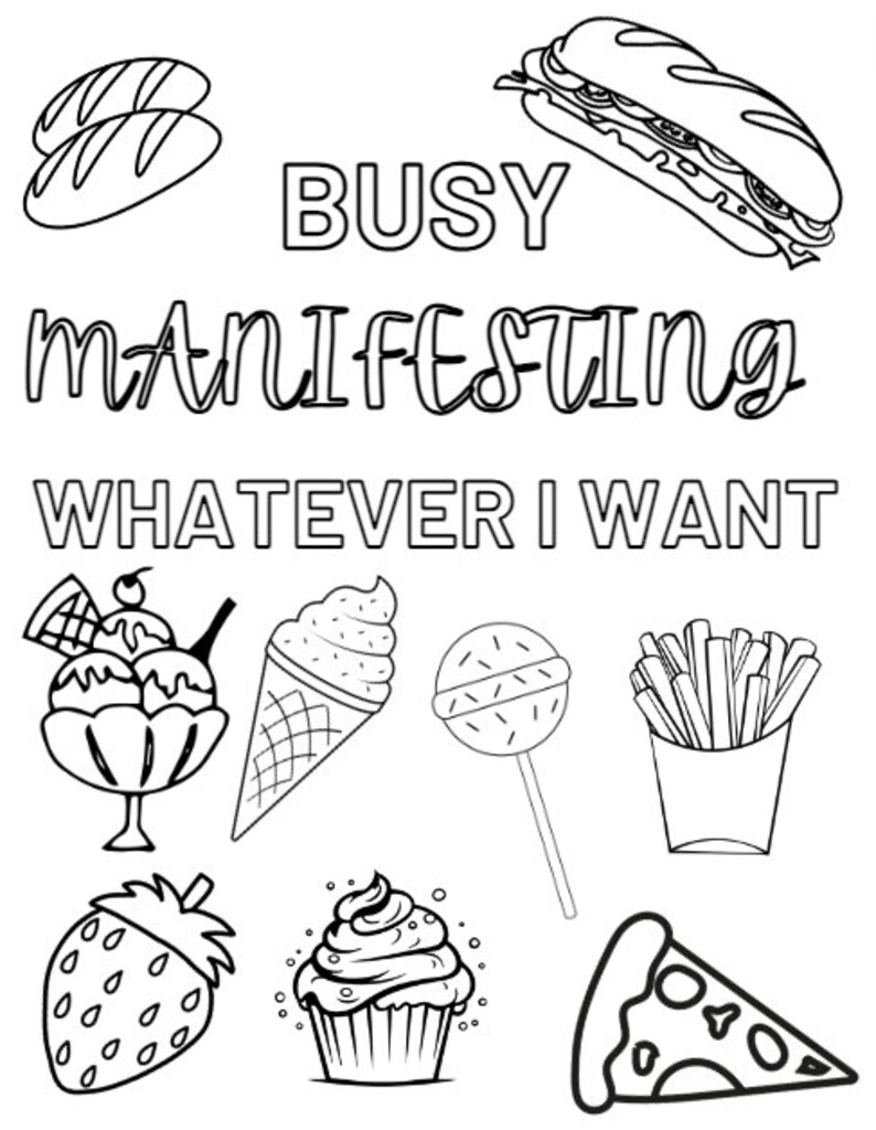 Printable Coloring Pages, 6 Pages, Positive Vibes Coloring Sheet - Etsy