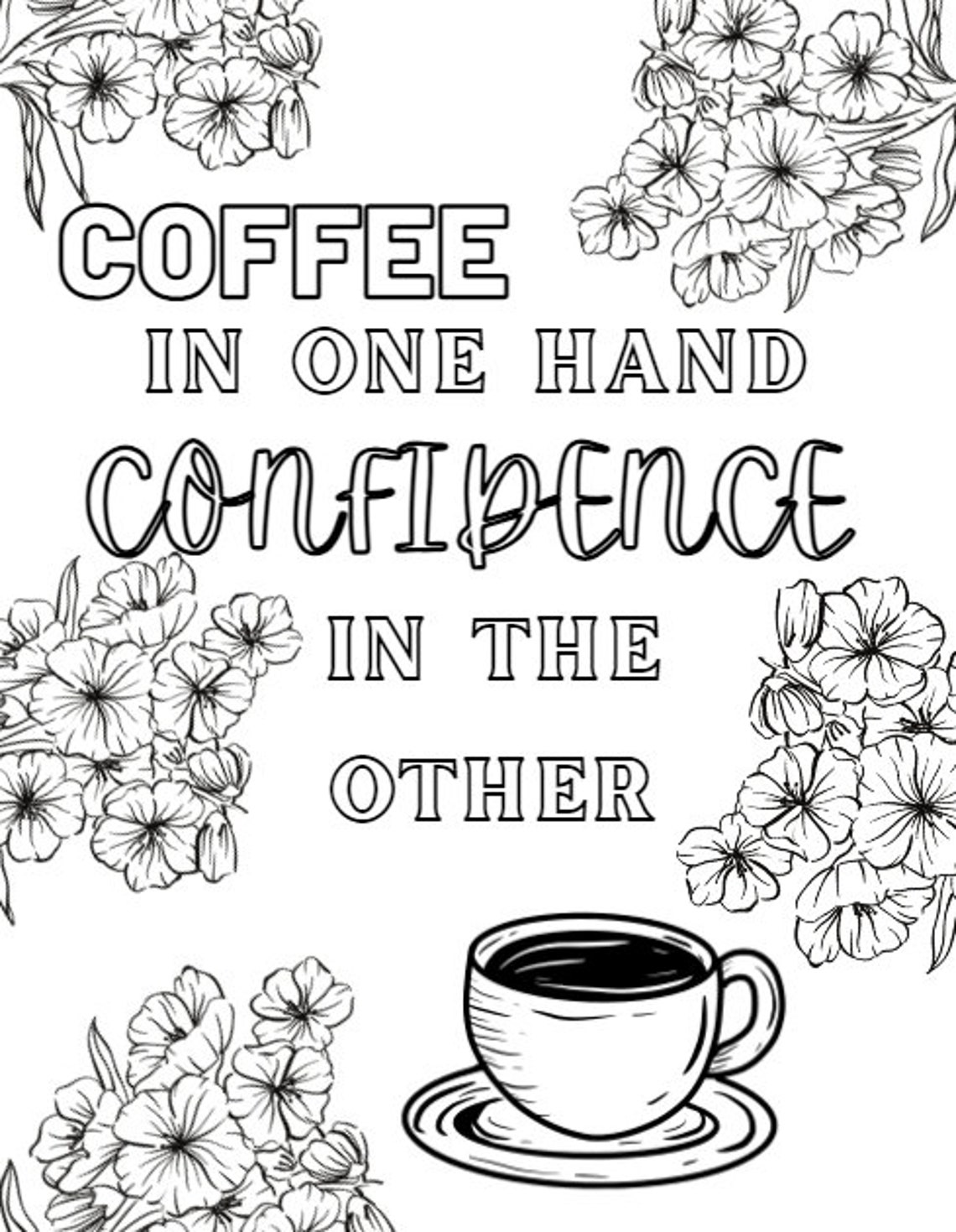 Printable Coloring Pages, 6 Pages, Positive Vibes Coloring Sheet - Etsy