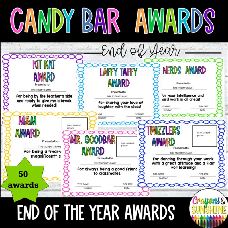 Candy Superlatives - Etsy