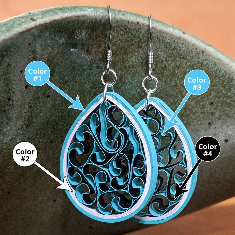 Paper Quilled Earrings - Etsy