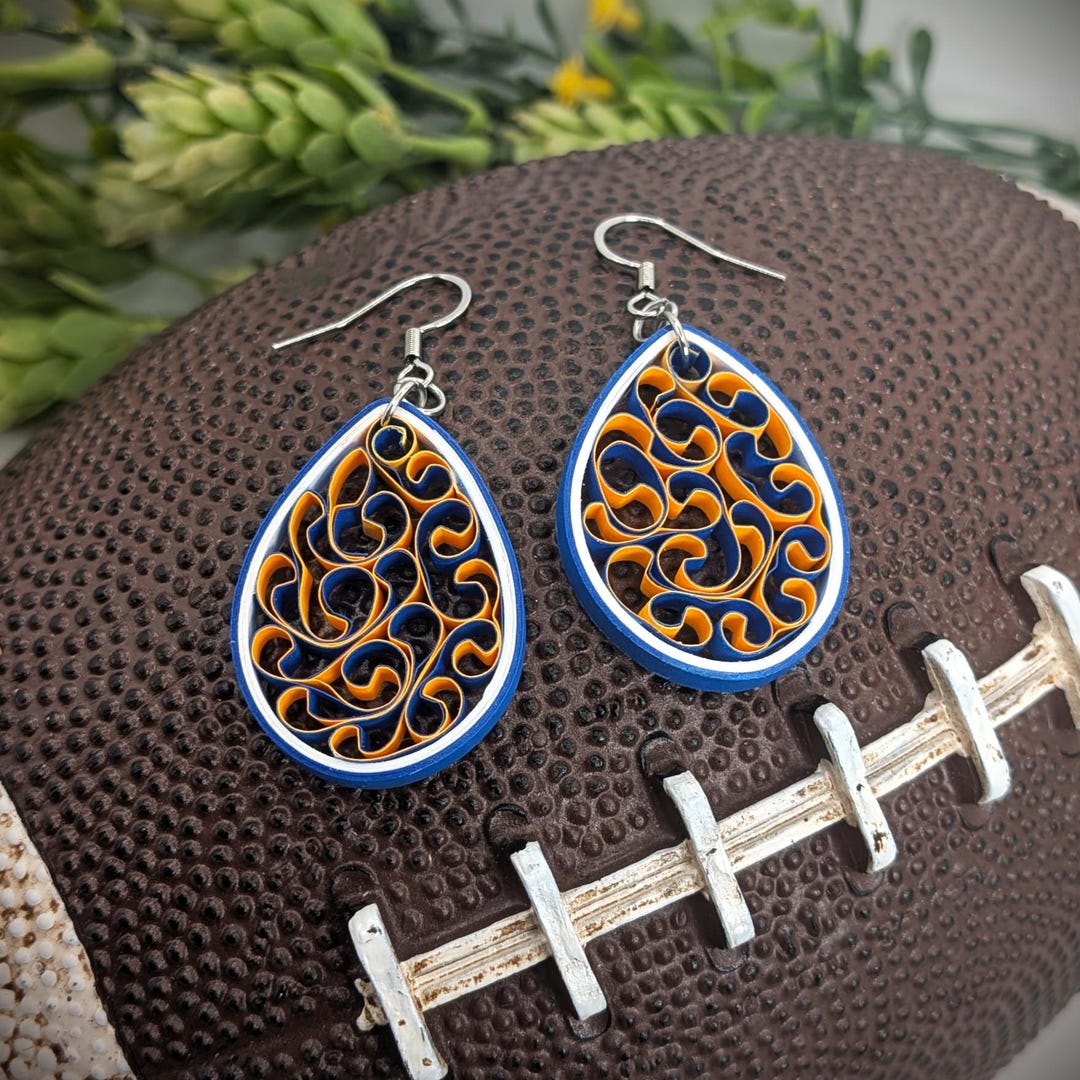 University of Virginia Paper Quilling Earring | UVA Graduation Gift for ...