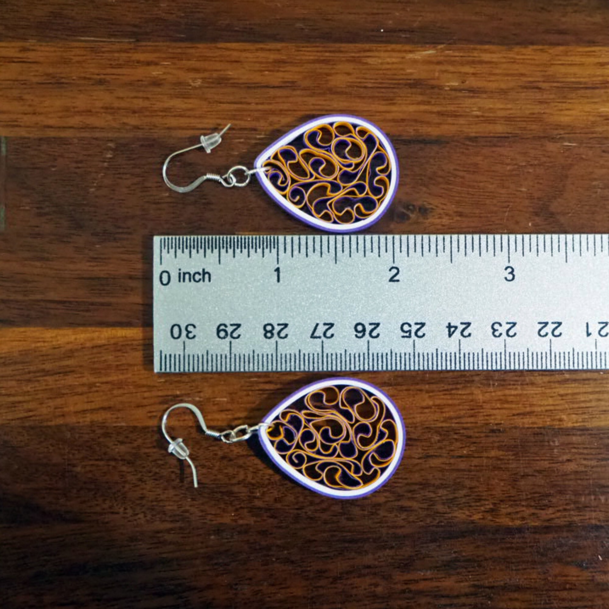 Louisiana State University LSU Team Colors Paper Earrings - Etsy