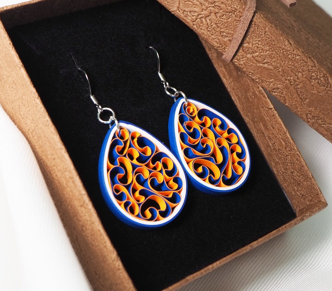 University of Virginia Paper Quilling Earring | UVA Graduation Gift for ...