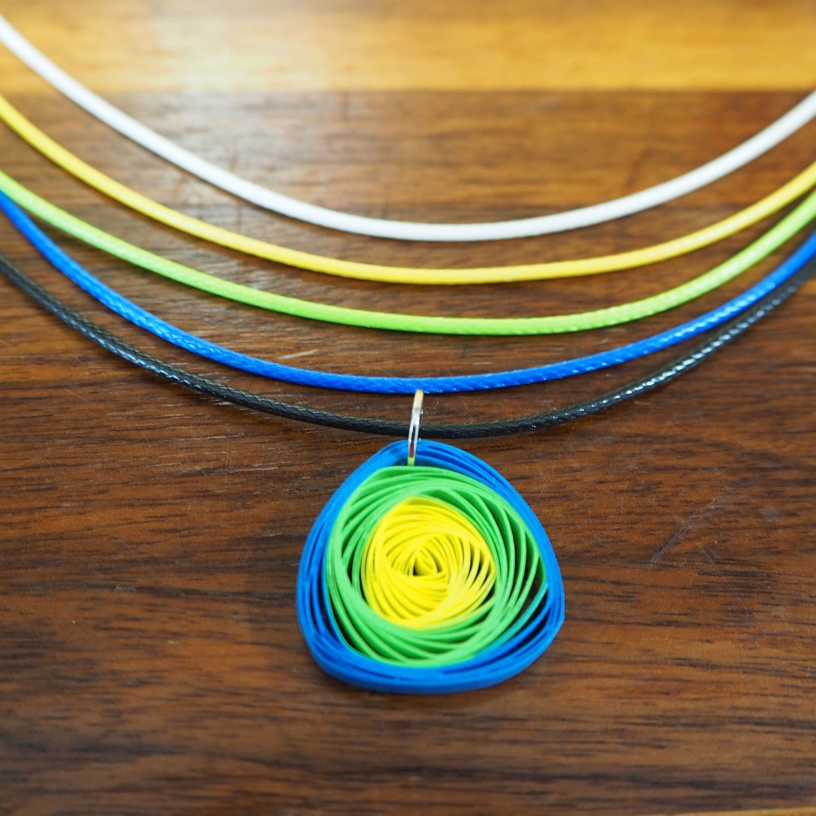 Bright Vortex Necklace Quilled Paper | Unique Handmade Paper Necklace ...