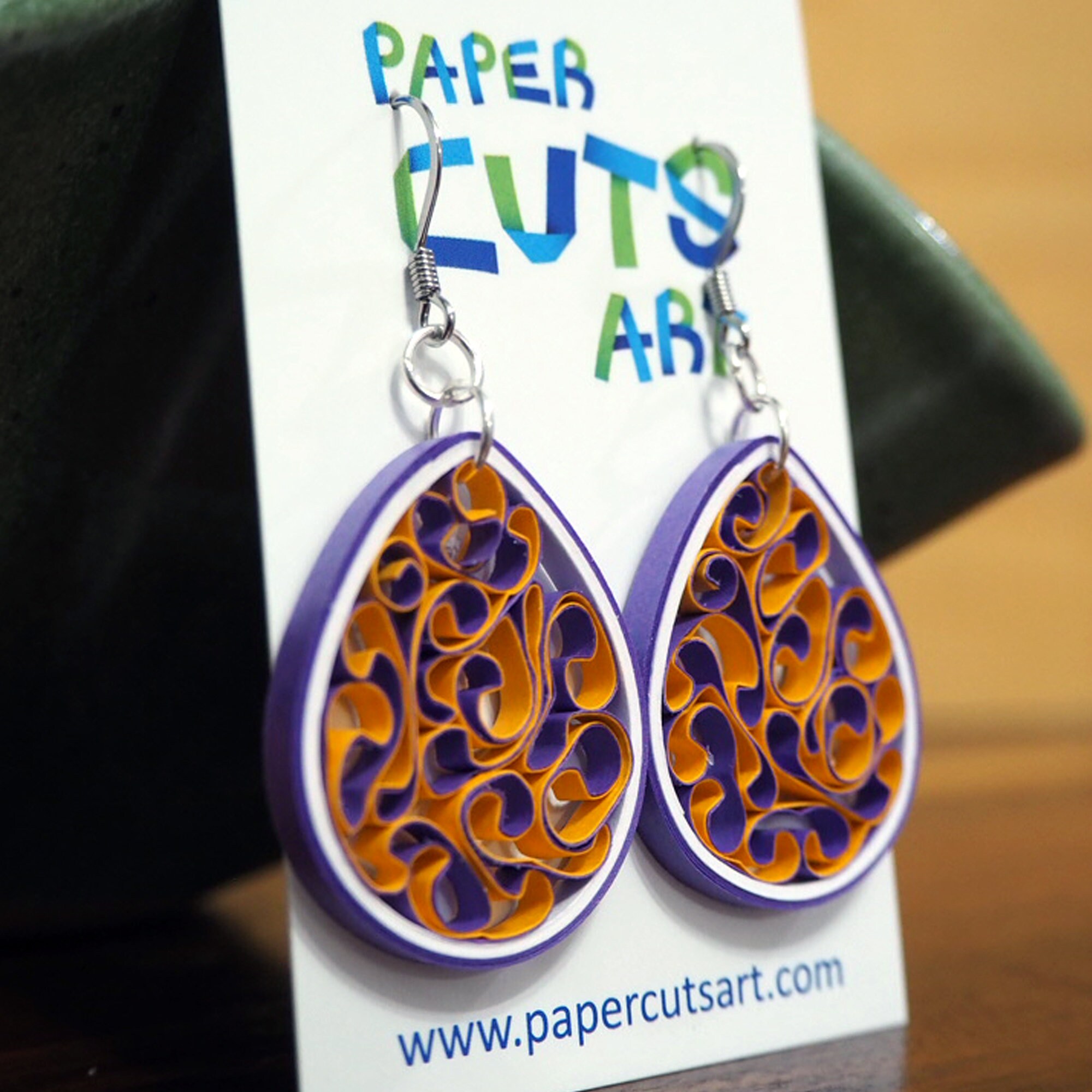 Louisiana State University LSU Team Colors Paper Earrings - Etsy