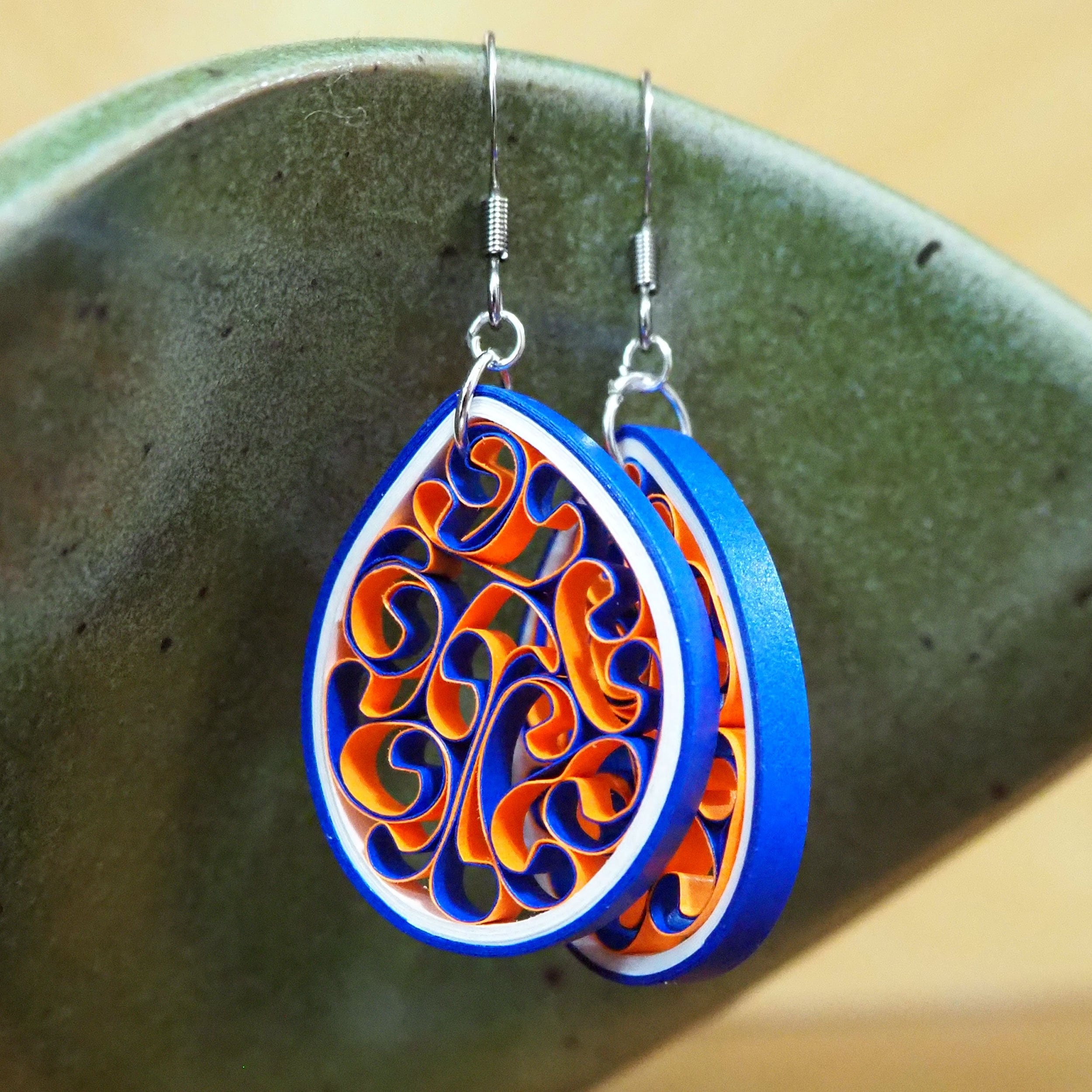 University of Virginia Paper Quilling Earring | UVA Graduation Gift for ...