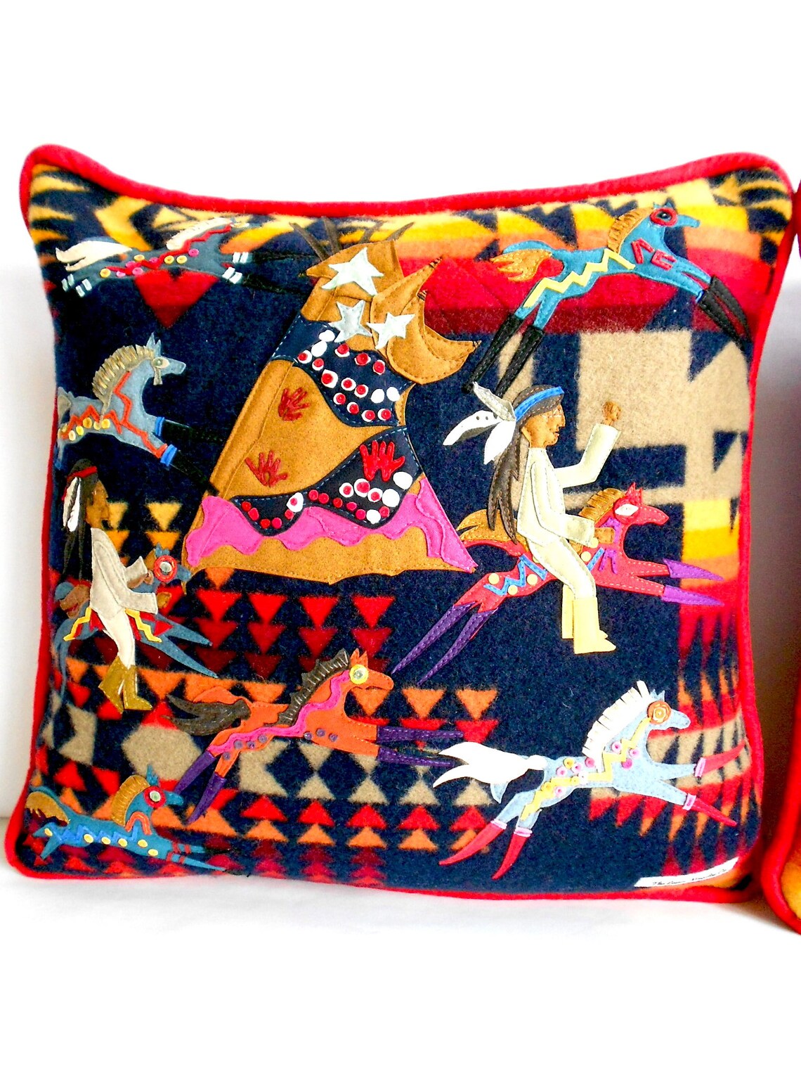 Chief Joseph Portland Woolen Mill Throw Pillow Featuring - Etsy