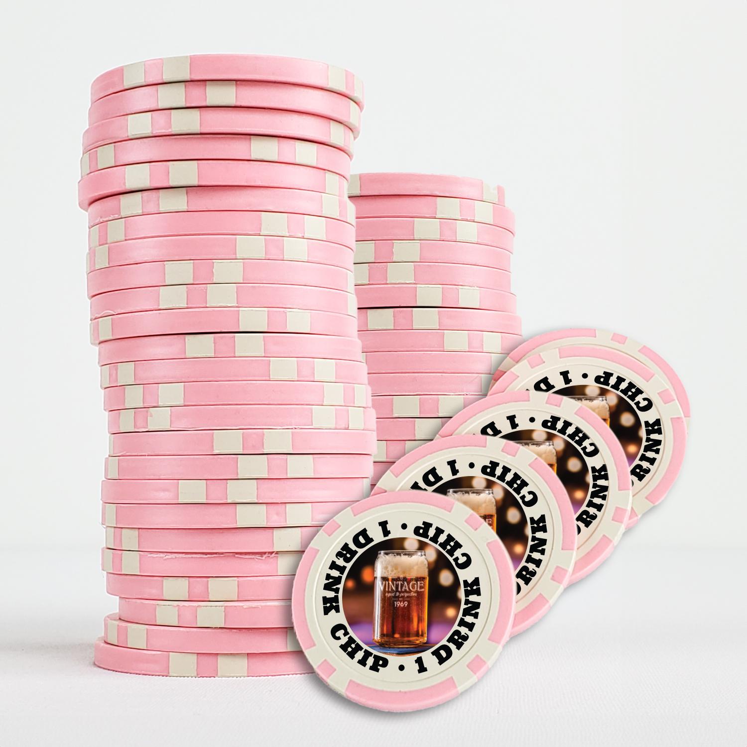 Custom Bar Poker Chip Tokens – Personalizedone Free Drink Tokens for ...