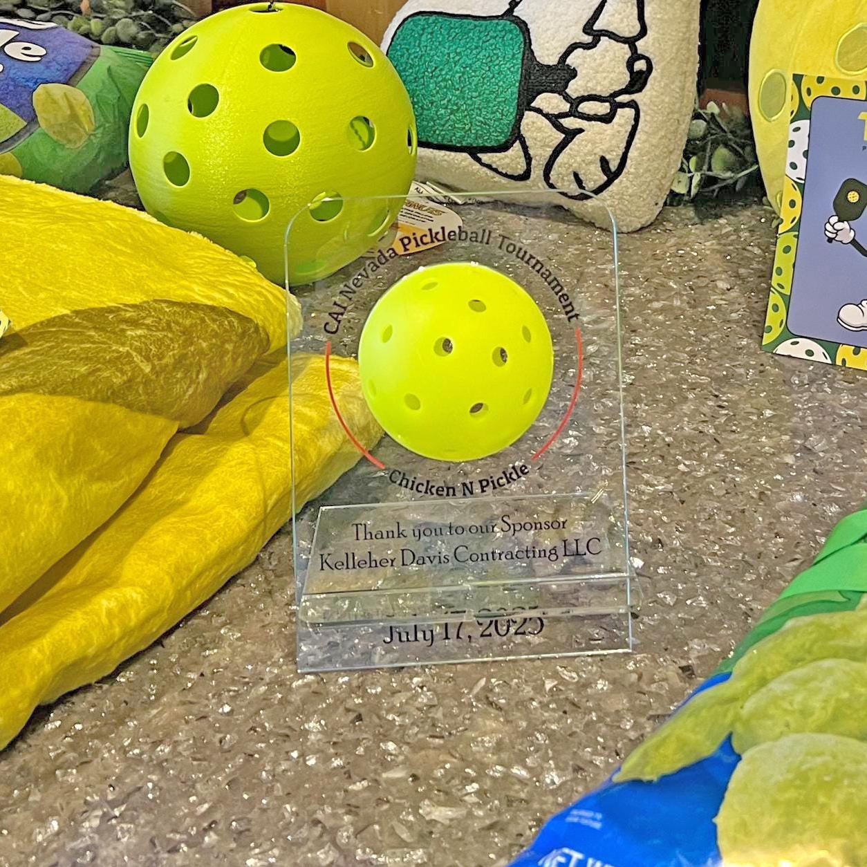Personalized Pickleball Award Trophy Stand - Custom Acrylic Awards ...