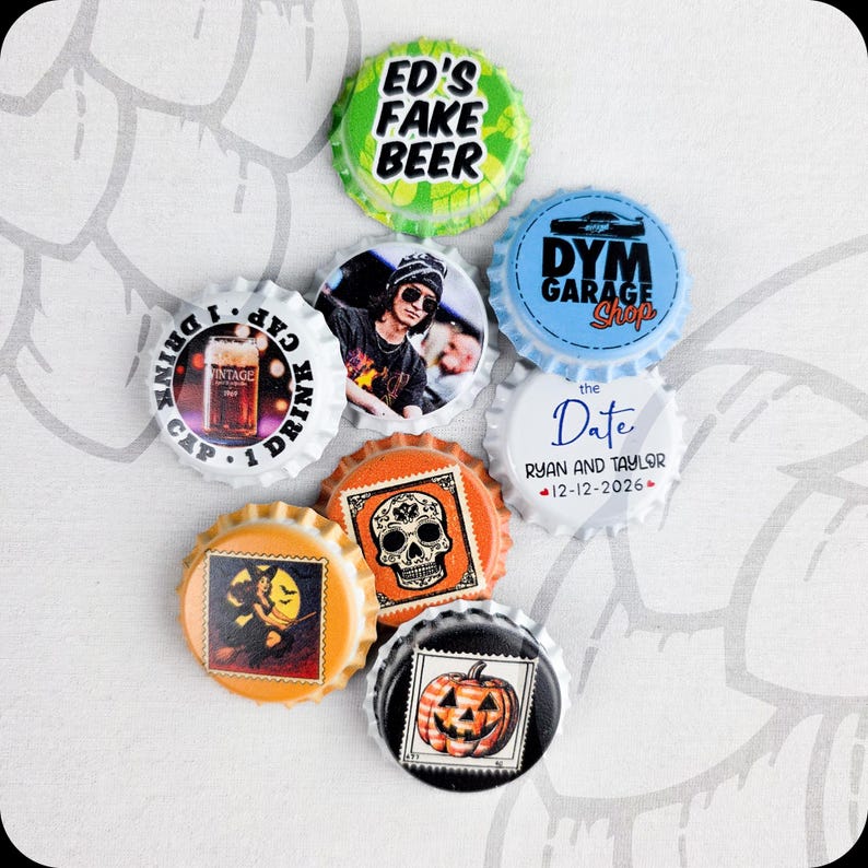 Custom Bottle Caps With Logo or Text – Personalized Caps for Brewers ...