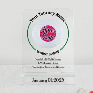 Personalized Golf Trophy Stand - Custom Acrylic Awards and Ball Holder ...