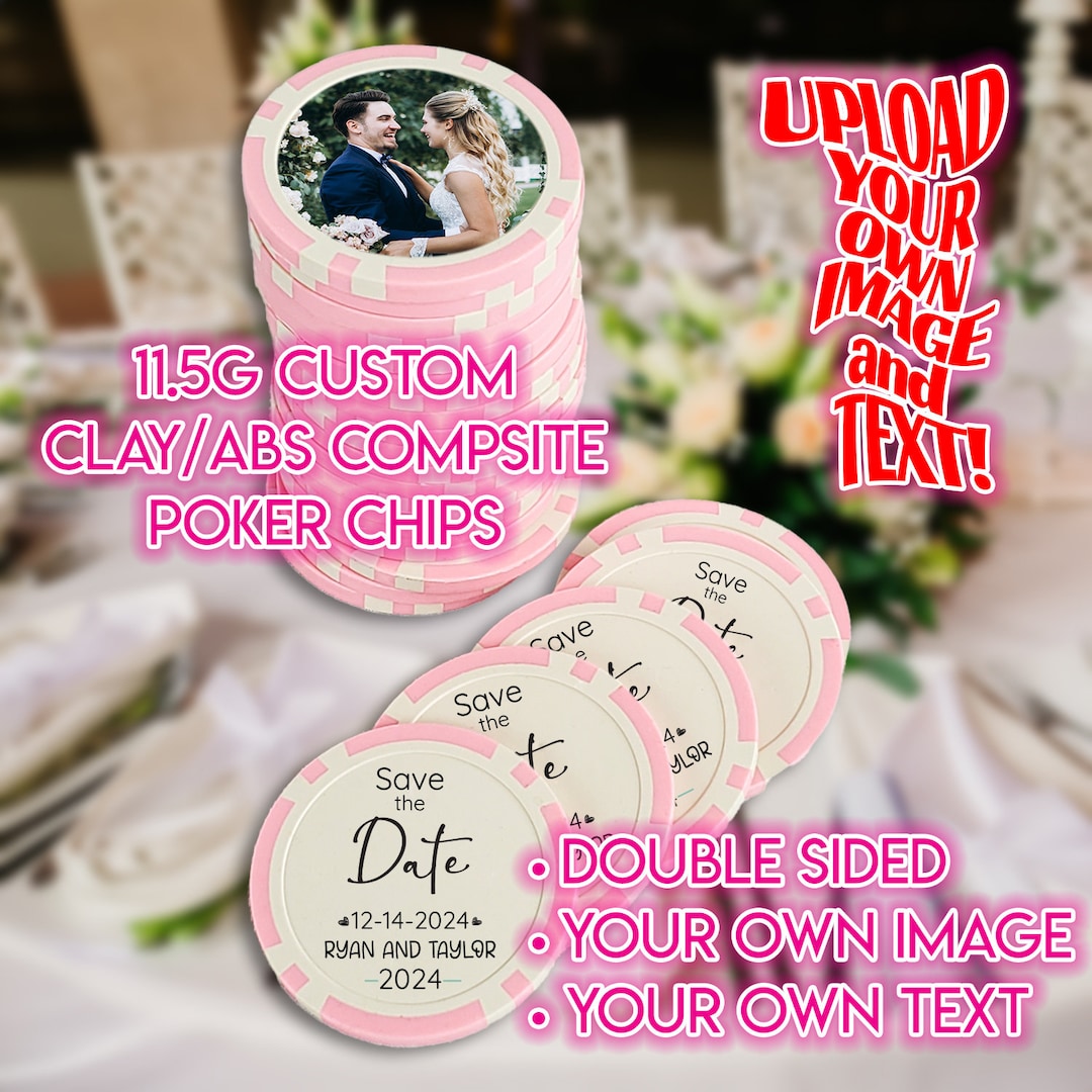Custom Printed Poker Chips Full Color Logo Poker Chips Wedding Poker ...
