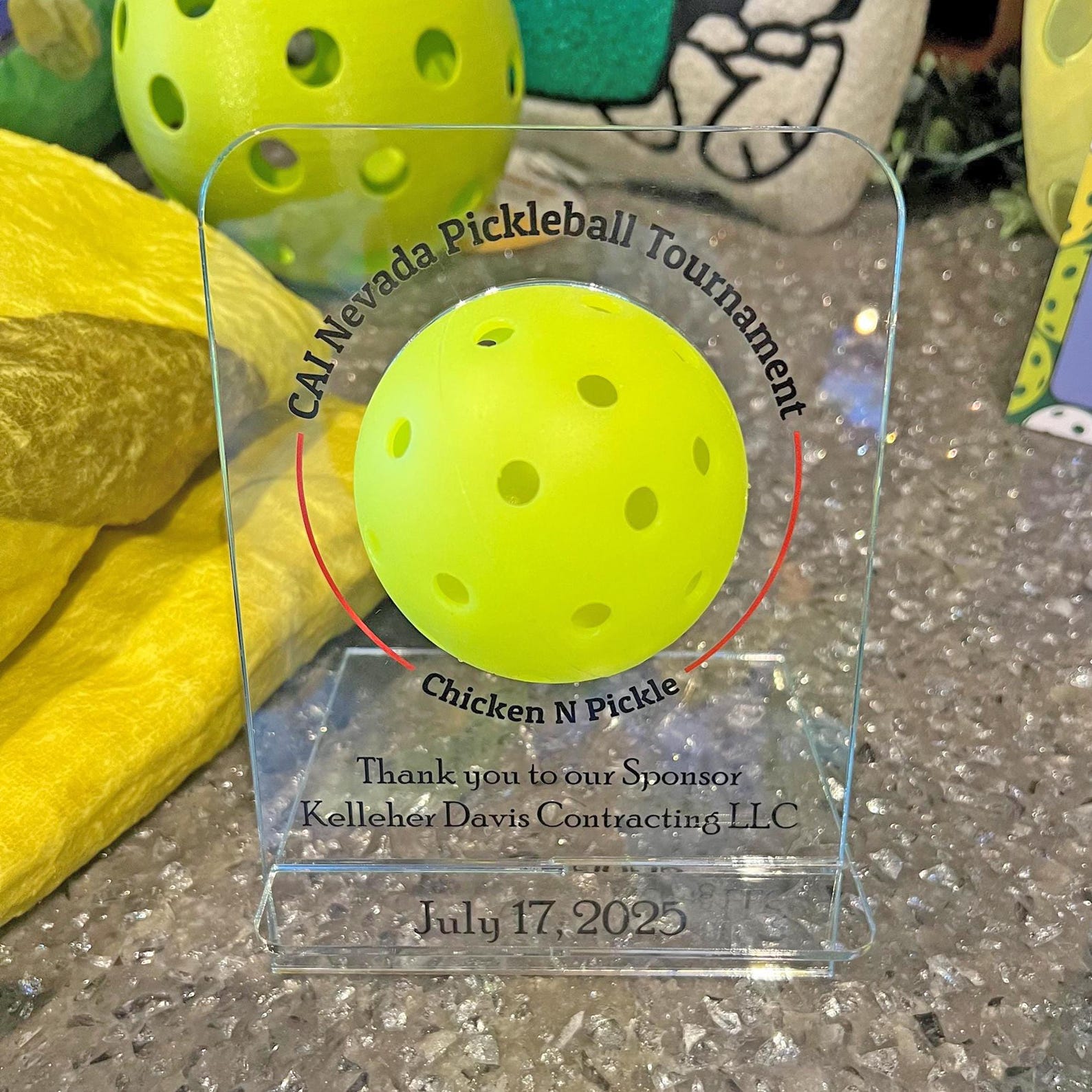 Personalized Pickleball Award Trophy Stand - Custom Acrylic Awards ...