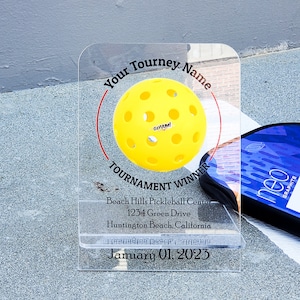 Personalized Pickleball Award Trophy Stand - Custom Acrylic Awards ...