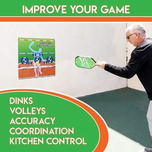 Dink Training for Pickleball Practice - Wall Rebounder, Volley Pad ...