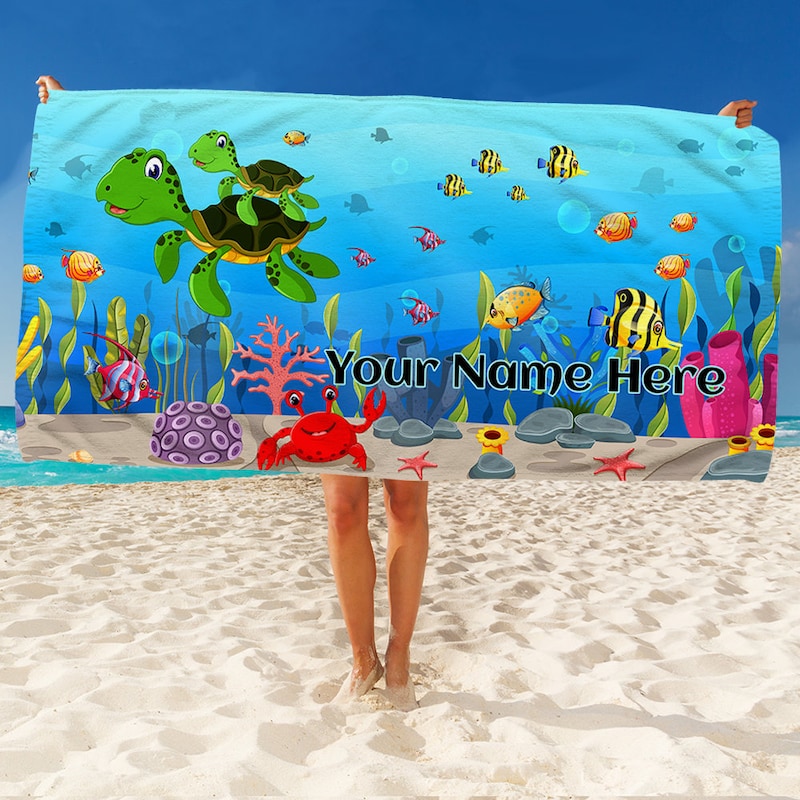 Beach Towel Sea Creatures - Etsy
