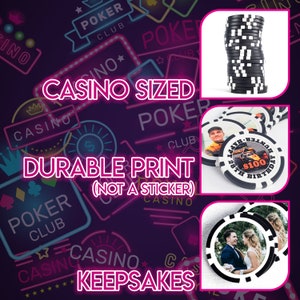 Custom Party Event Poker Chips, Full Color Logo - Drink Coupons ...