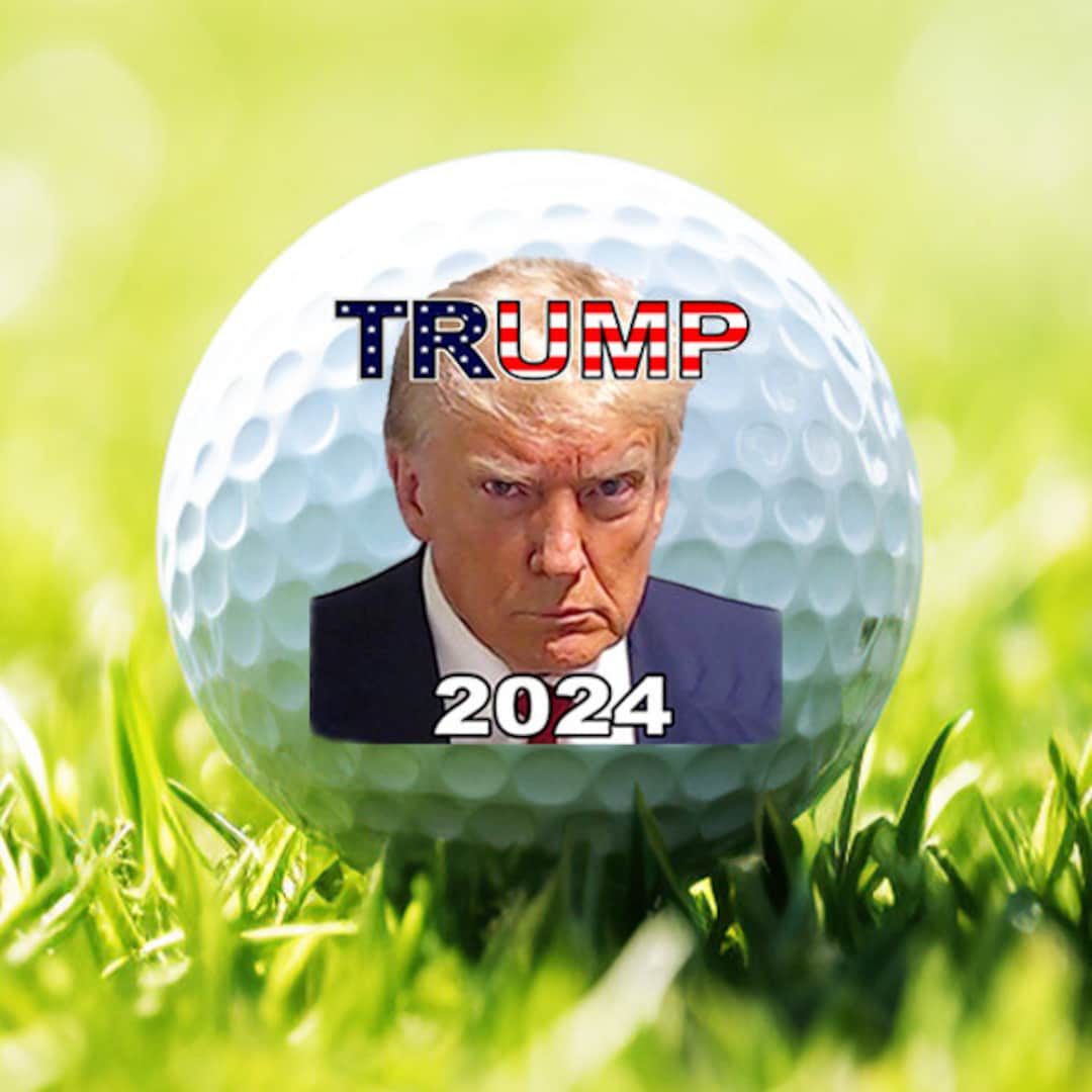 President Donald Trump Golf Balls 2024, Mugshot, My President Funny ...