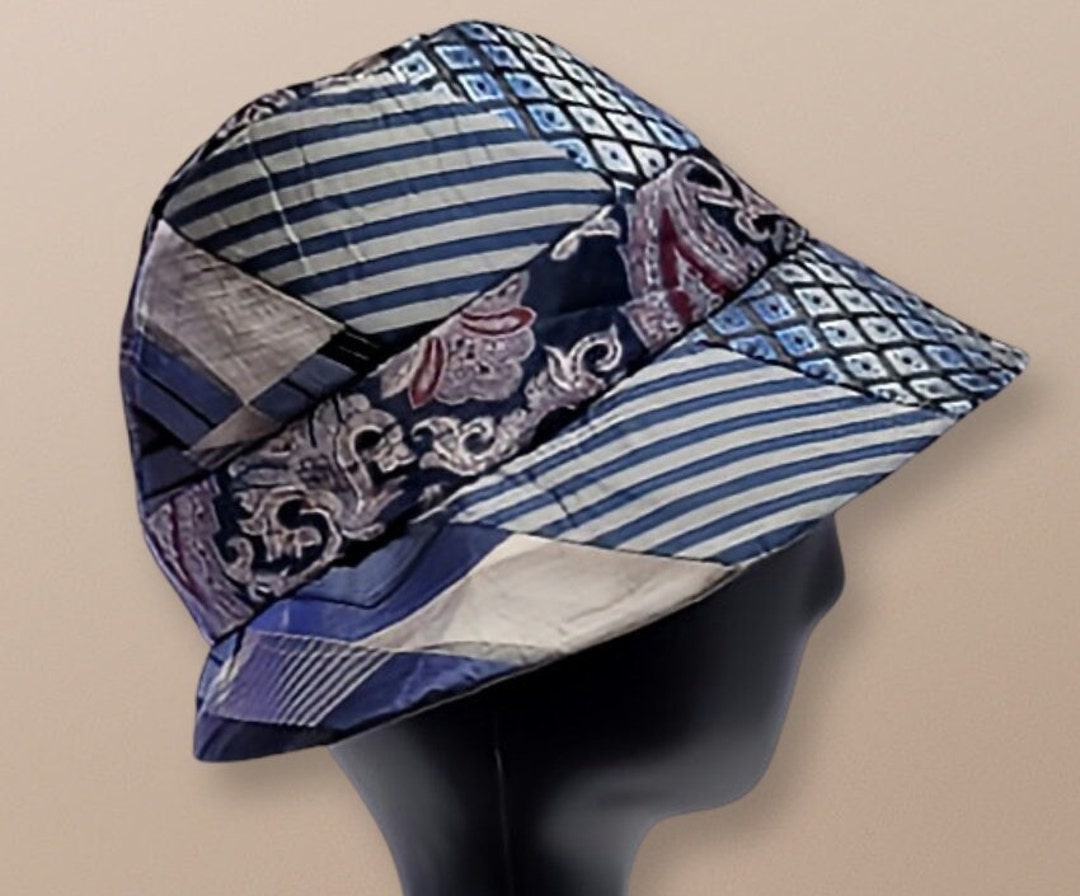 Lady Cloche-upcycled Handcrafted Unique Chic Silk Pattern Gatsby Bucket ...