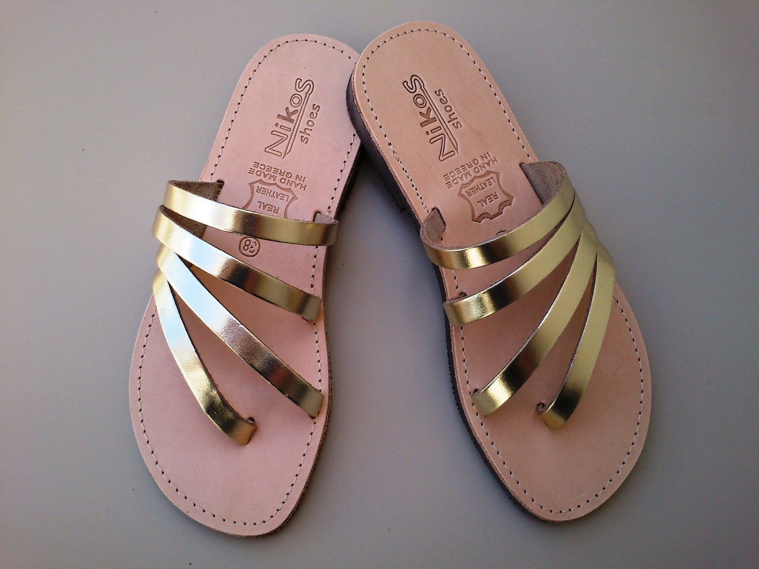 Greek Leather Sandals stephanie code 118 | Etsy