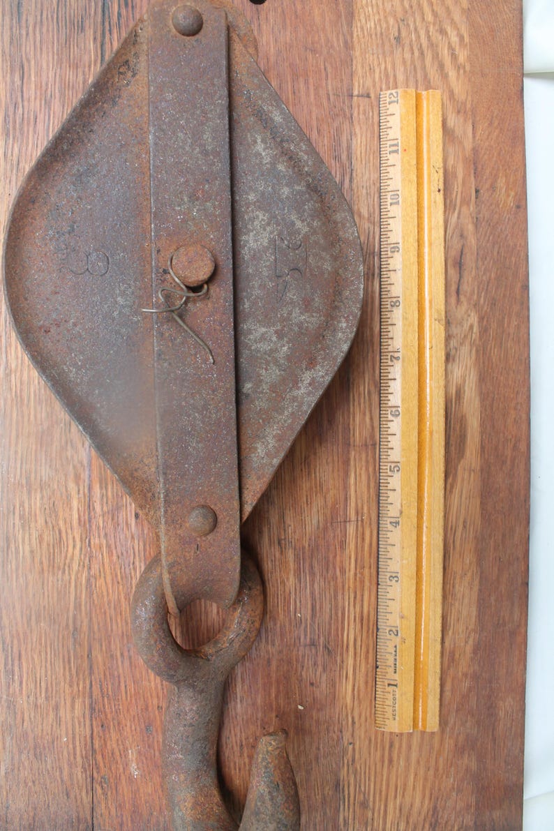 Large Antique Pulley - Etsy