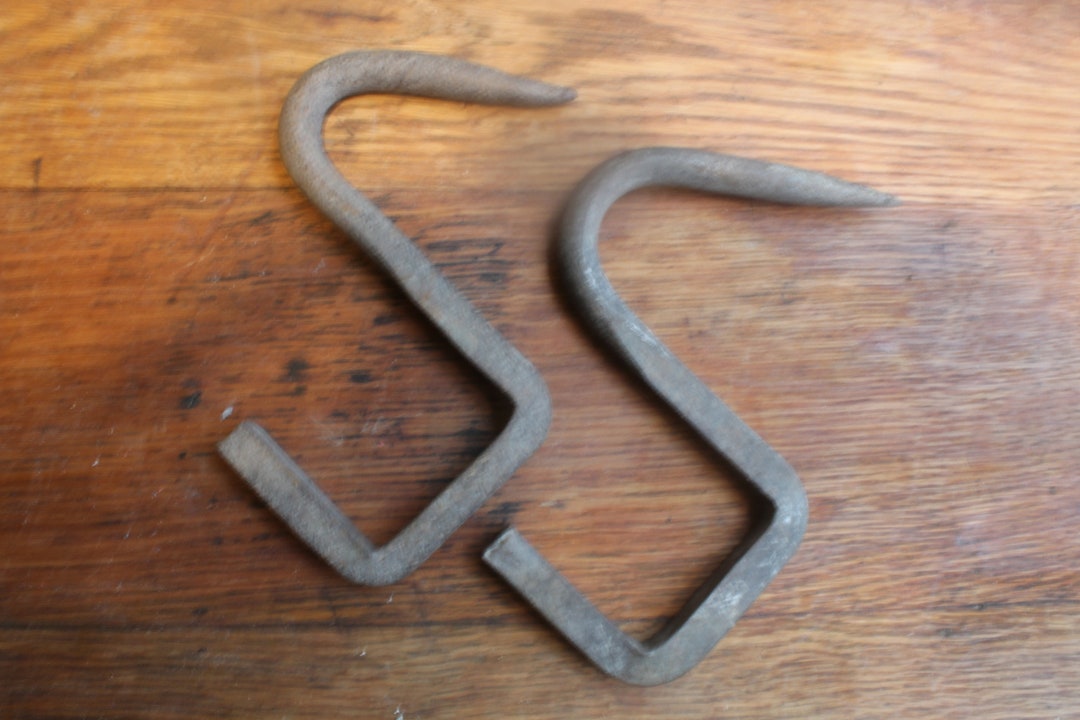Set of Two Cast Iron Barn Hooks. Free Shipping - Etsy