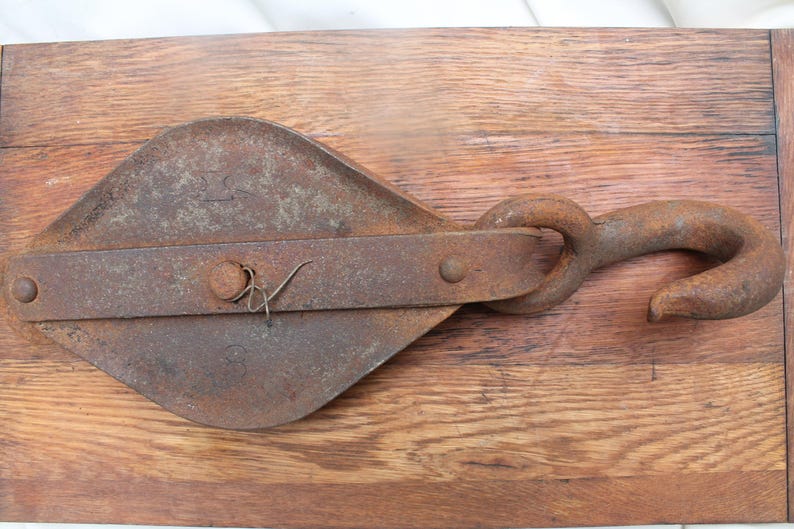 Large Antique Pulley - Etsy